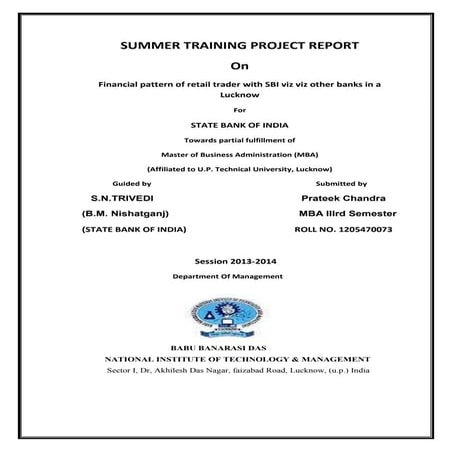 Summer training project report r | PDF