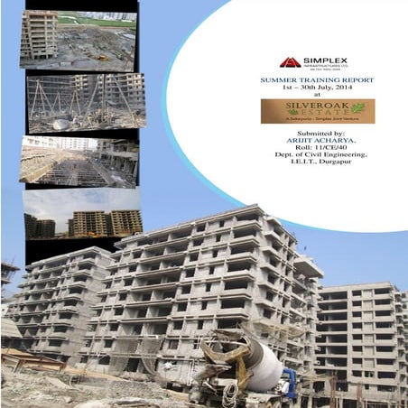 Summer Training Report at Simplex Infrastructures and Salarpuria Joint ...