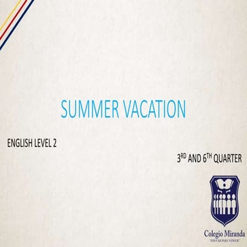 Summer vacation | PPTX
