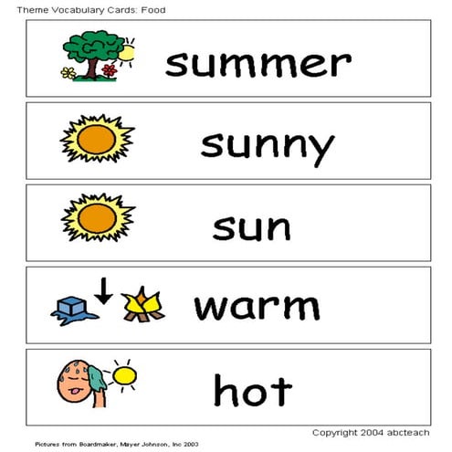 Summer Vocab | PDF