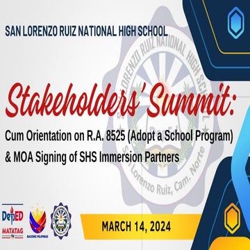 SUMMIT school governance council of slrnhs | PPTX