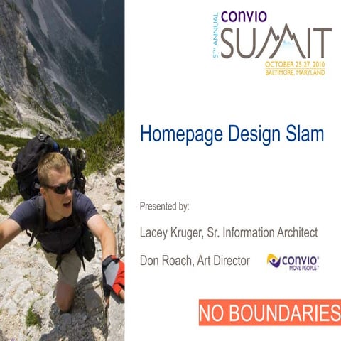Homepage Design Slam | PPT
