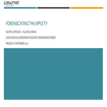 Forensicating the Apple TV | PDF