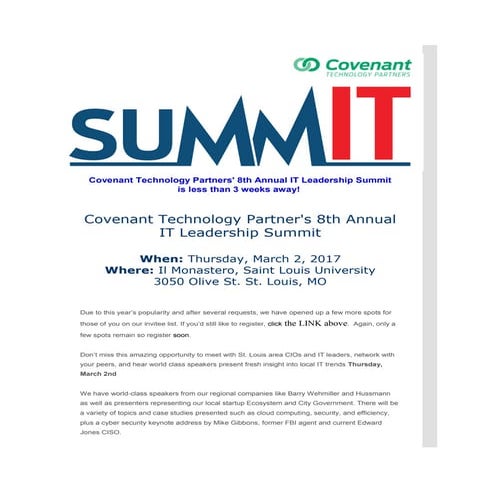 Summit invite | PDF