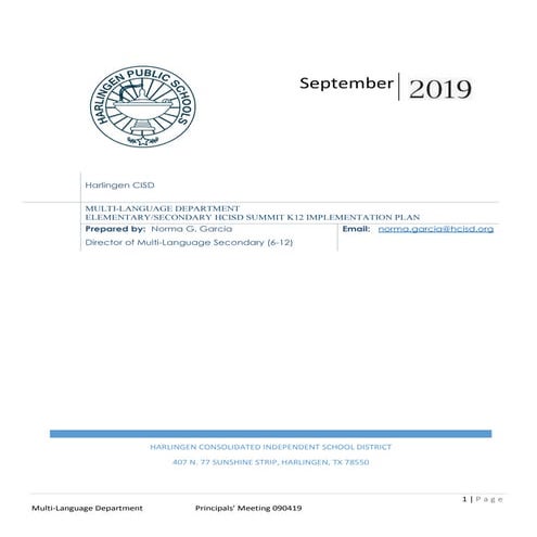 Summit k12 multi-language department 090419 | PDF