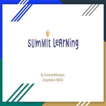 Summit Learning Presentation | PPT
