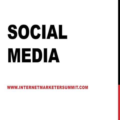 Social Media Tutorial from Internet Marketing Summit 1st Annual Owerly.com