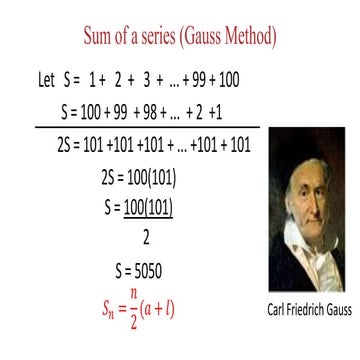 sum of a series (Gauss) F4 additional mathematics.pptx