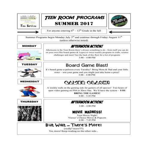 Summer Program flyer 2017 | PDF
