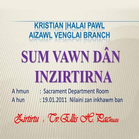 Sum vawn dan inzirtirna (account training) | PPTX