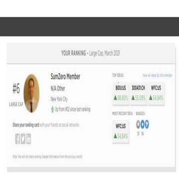 SumZero Large Cap Ranking | PPTX