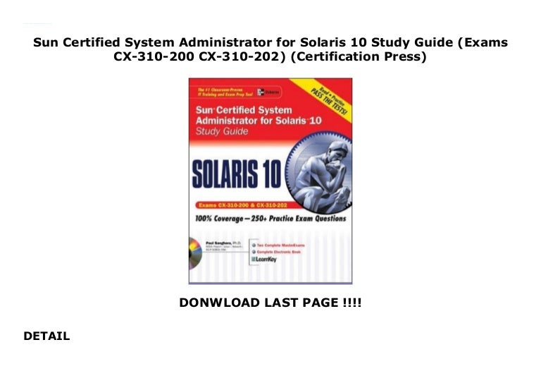 Sun Certified System Administrator for Solaris 10 Study Guide (Exams
