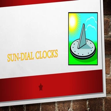 Sun dial clocks | PPT