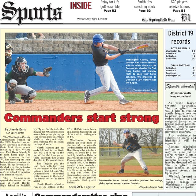 The Springfield Sun B1 April 1, 2009 | PDF