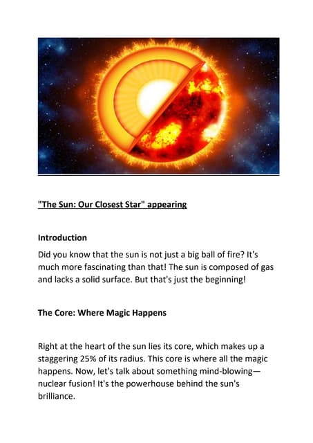 Science 8 The Structure of the Sunnnnnnnnnnnnnnnnnnnn | PPT