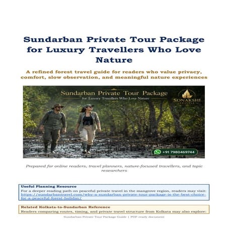 Comprehensive Sundarban Watchtower Travel Guide for River Safari ...