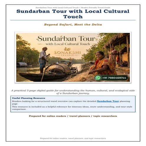 2 Nights 3 Days Sundarbans Tour Package – Complete Travel Guide ...
