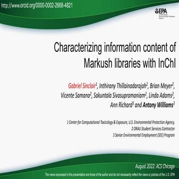 Characterizing information content of Markush libraries with InChI | PPT