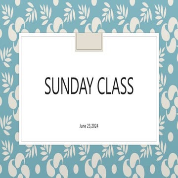 Sunday Class Christian song lyrics .pptx