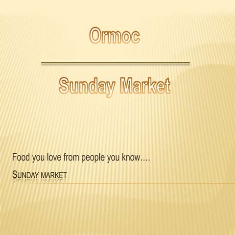 Sunday market proposal | PPTX