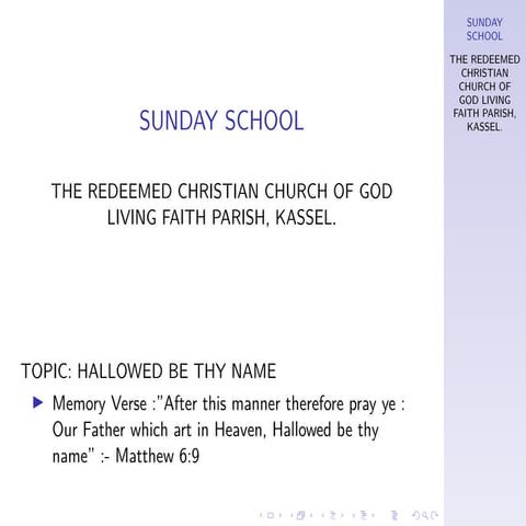 Sunday school | PDF