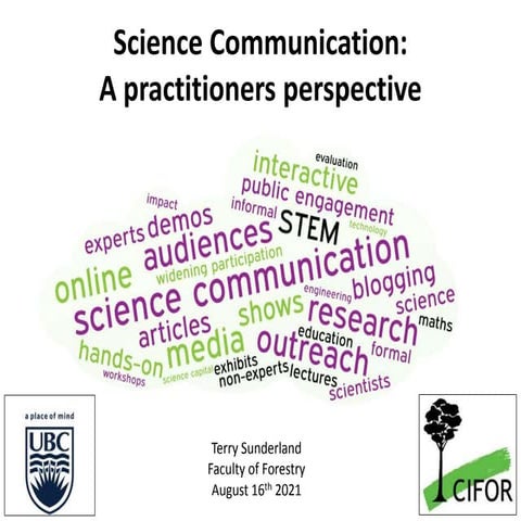 Science Communication: A practitioners perspective | PPT