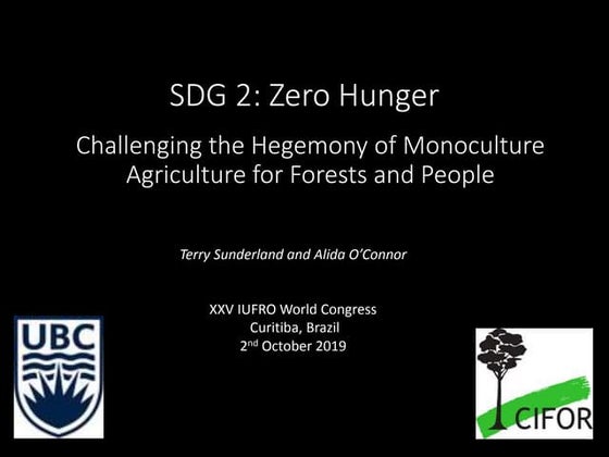 Sustainable Development Goals - zero hunger | PPTX