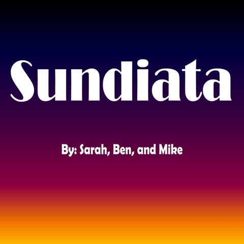 Sundiata | PPTX