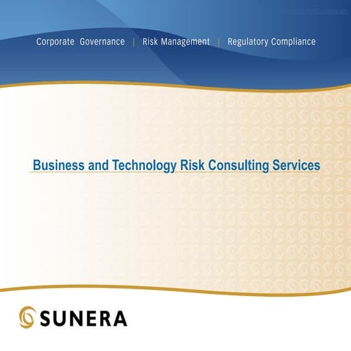 Sunera Business & Technology Risk Consulting | PDF