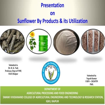 Sunflower By Products & its Utilization.pptx