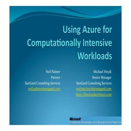 Using Azure for Computationally Intensive Workloads | PDF | Cloud ...