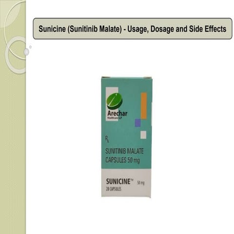 Sunicine (sunitinib malate) - Usage, Dosage and Side Effects | PPT