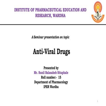 Anti viral drug pharmacology classification | PDF