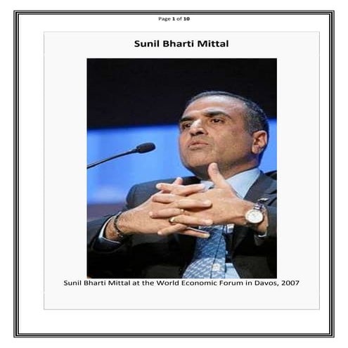Sunil bharti mittal | DOCX