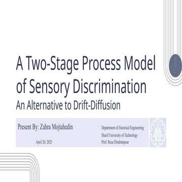 A Two-Stage Process Model of Sensory Discrimination An Alternative to ...