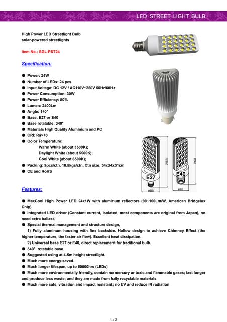 SunScape Solar bollard | PDF