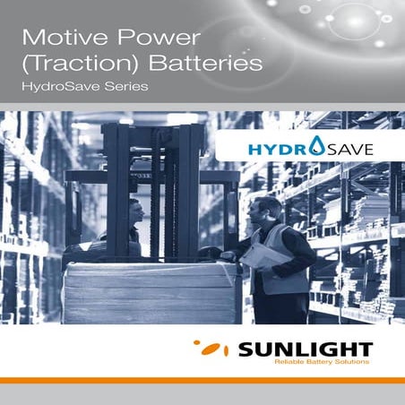 SYSTEMS SUNLIGHT S.A. | Motive Power Batteries HydroSave Series | PDF ...