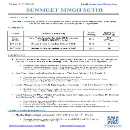Sunmeet Singh Sethi Cv Pdf 