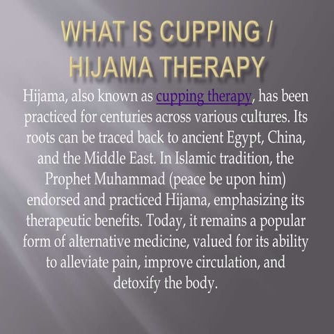 12 sunnah points of cupping or hijama therapy | PPTX