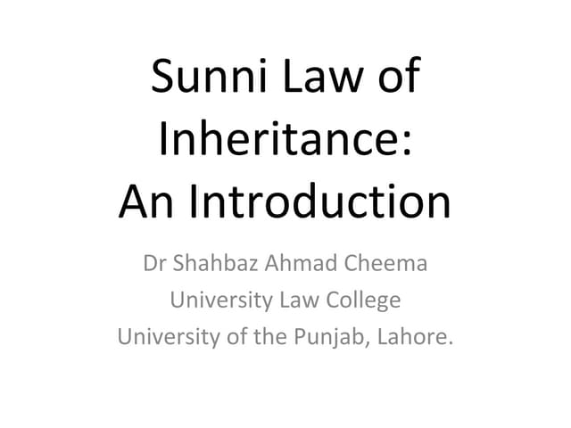 Shia Law of Inheritance | PPT