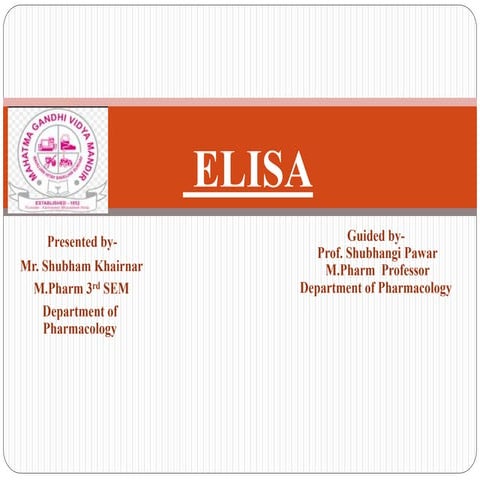 ELISA Notes | PPTX