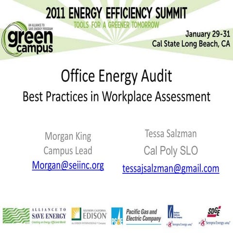 Office Energy Audit: Best Practices in Workplace Assessment | PDF