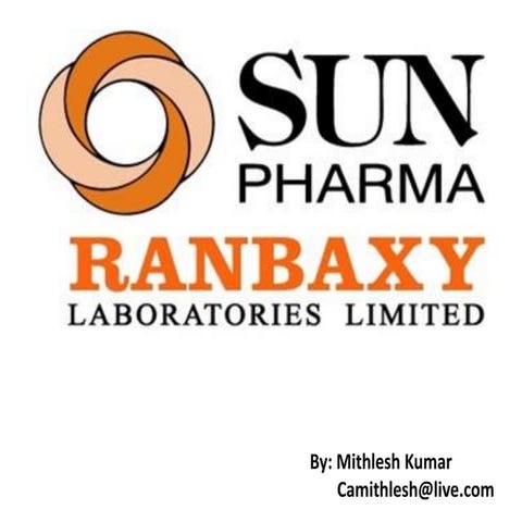 Sun pharma Industries limited at a Glance | PPT