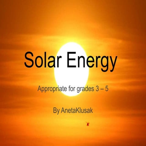 Solar Energy Presentation | PPTX