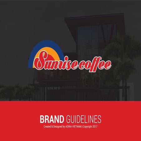 Thiết kế logo Sunrise Coffee guidelines | PDF