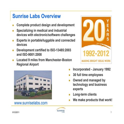 Sunrise Overview Presentation | PDF