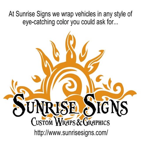 Sunrise Signs Vehicle Wrap Rainbow | PPT