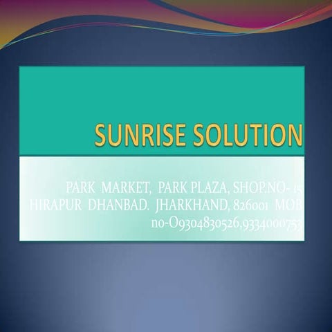 Sunrise solution ppt | PPT