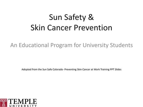 Sun protection Safety Tips | PPT