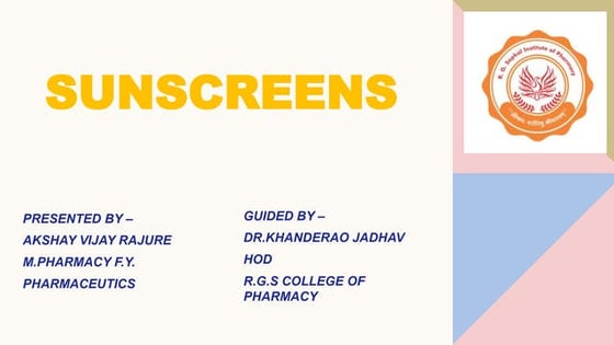 Preparation and formulation of sunscreen | PPTX | Skin Care | Beauty
